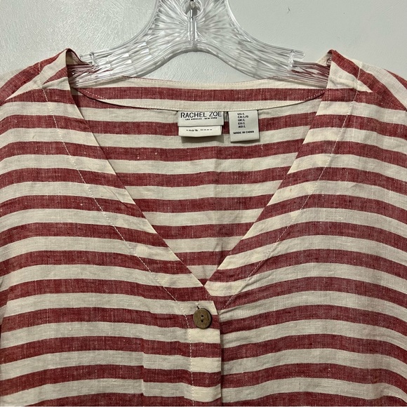 Rachel Zoe | Tops | Rachel Zoe 0 Linen 34 Sleeves Button Down Blouse ...
